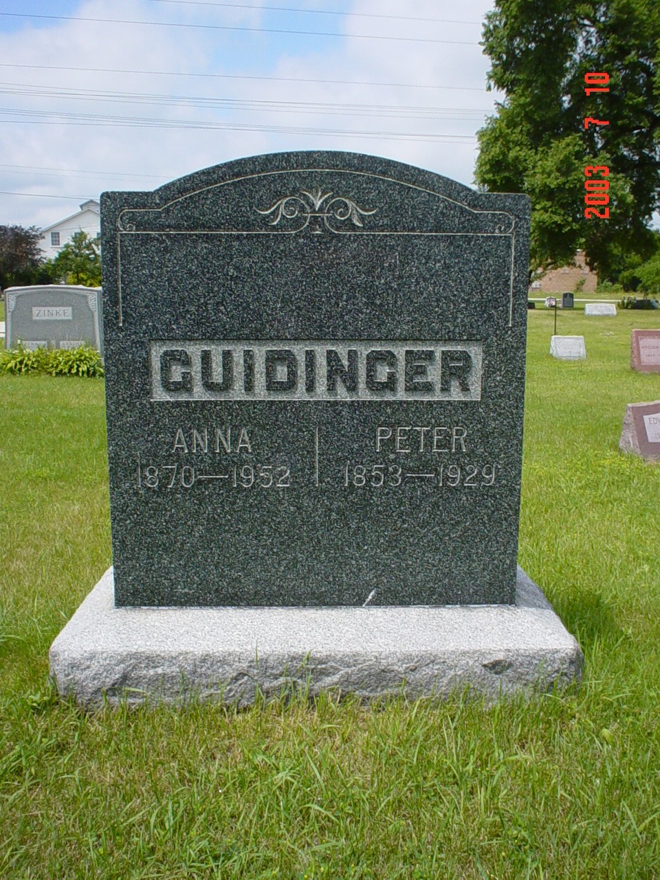 Jeffrey L Guidinger Family Tree - Churches and Cemeteries